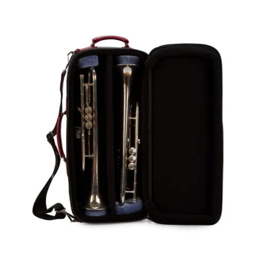 Gard Elite Double Trumpet Gig Bag – Leather Black w/ Burgundy Trim ...